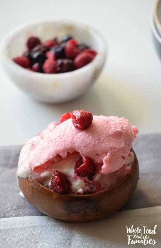 Healthy Raspberry Frozen Yogurt | My Nourished Home