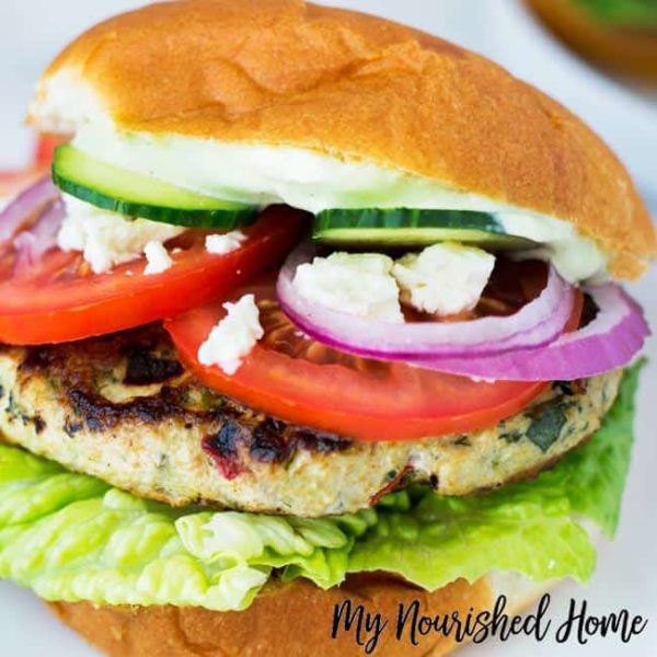 Greek Turkey Burger Recipe - My Nourished Home