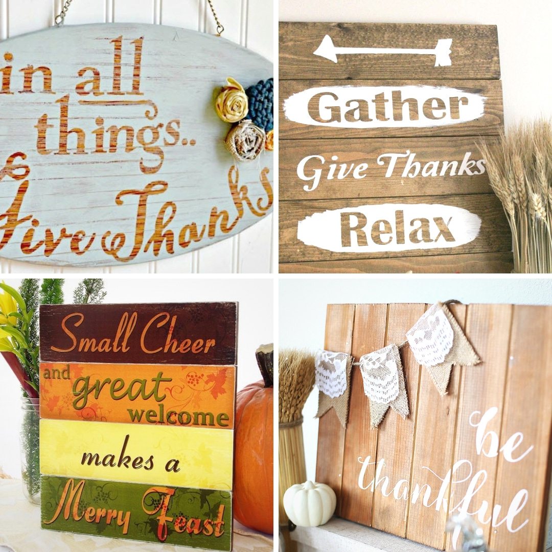 Rustic DIY Thanksgiving Signs | My Nourished Home