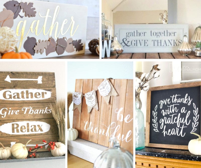 Rustic DIY Thanksgiving Signs | My Nourished Home