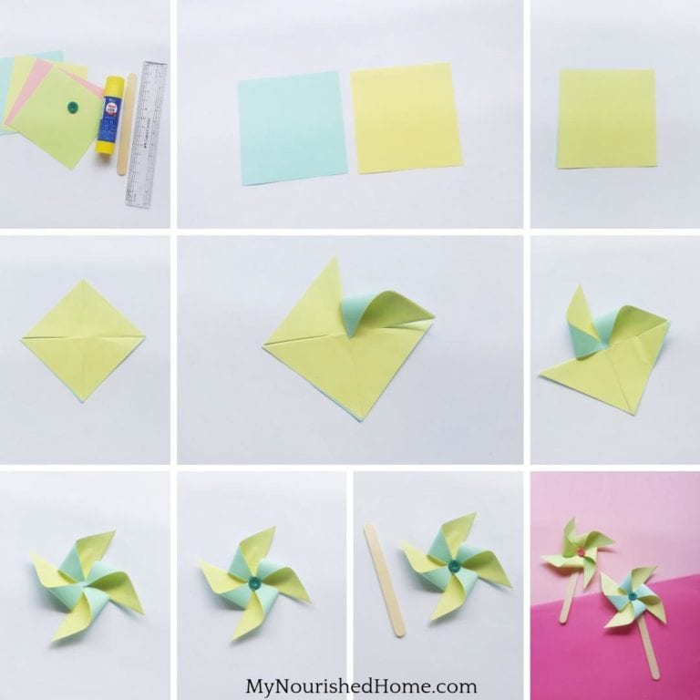 Paper Pinwheel Craft for Kids | My Nourished Home