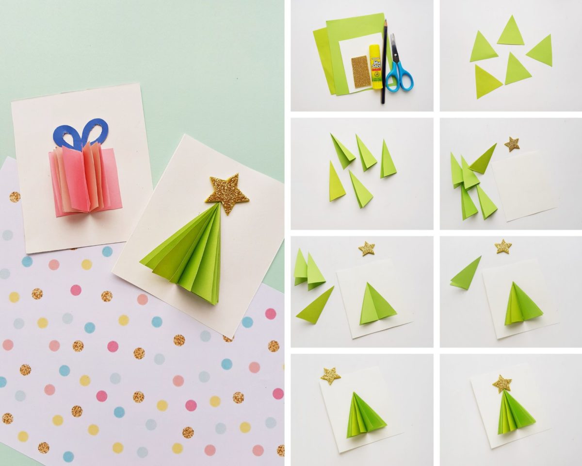 Mengxi Tree Design Greeting Card With Small Writing Cardboard Paper 