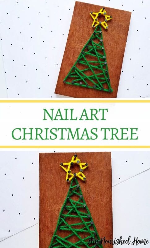 String Art Christmas Tree Craft | My Nourished Home