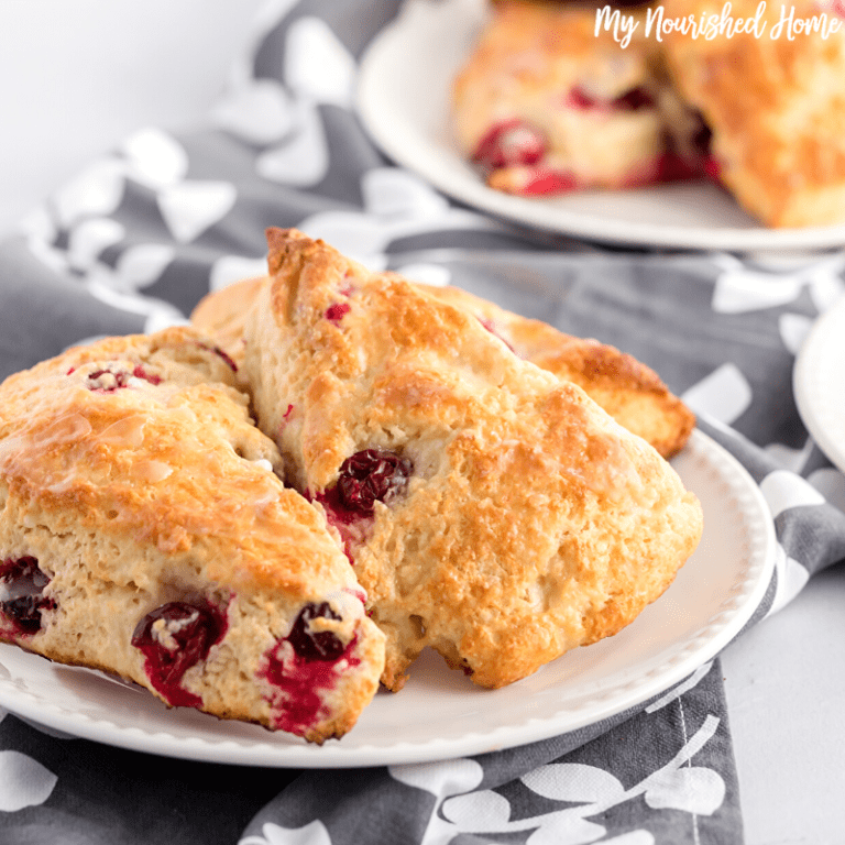 Lemon Cranberry Scones | My Nourished Home