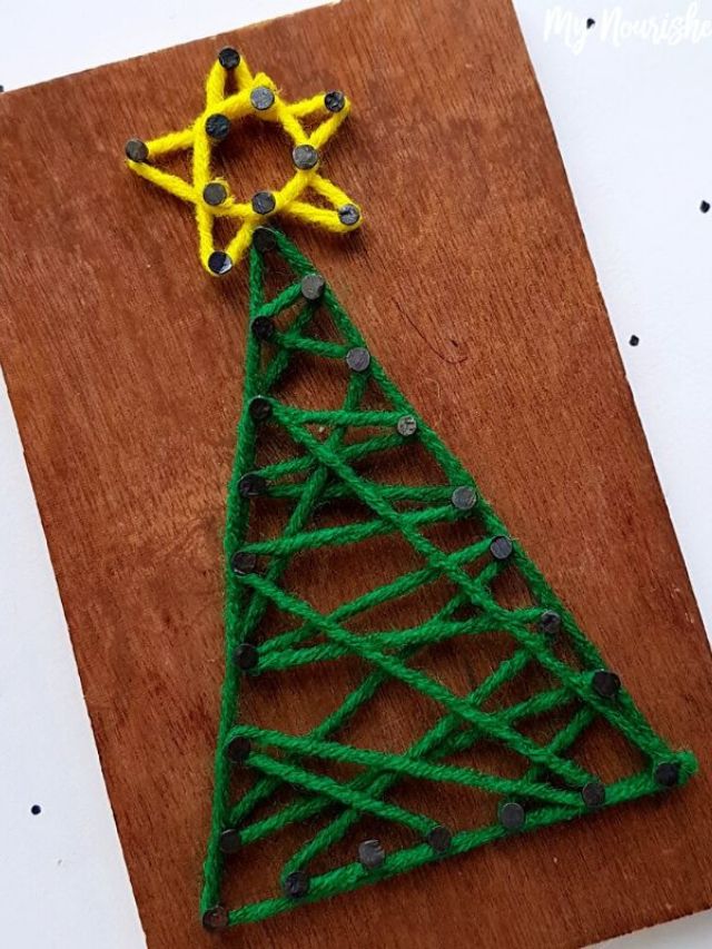 String Art Christmas Tree Craft | My Nourished Home