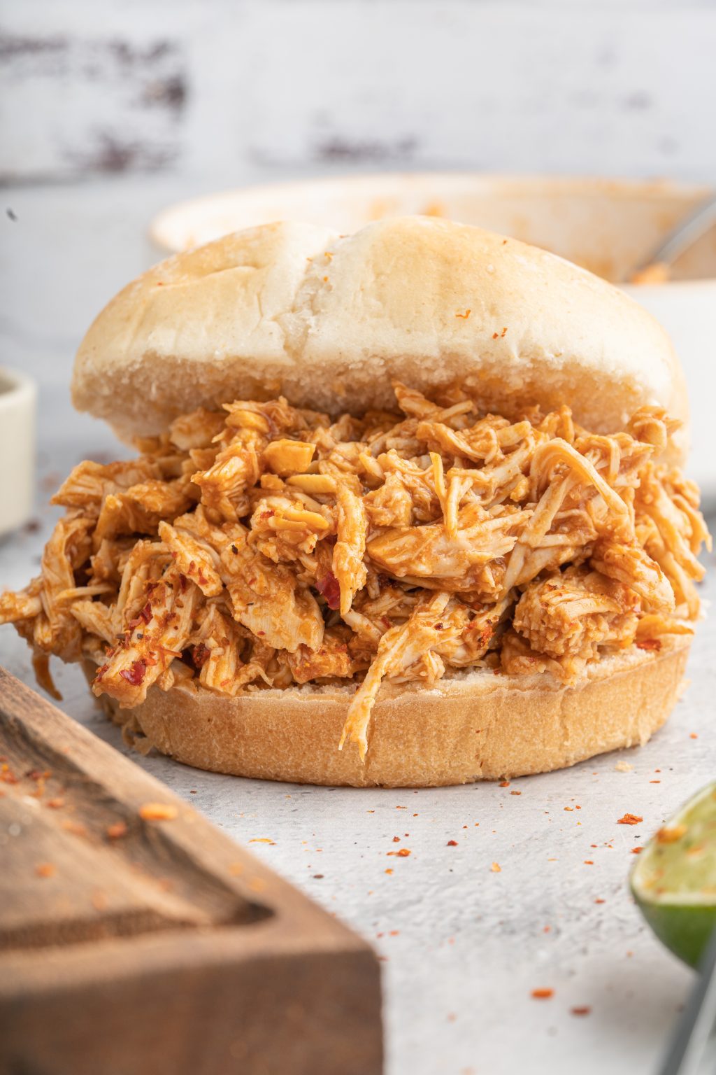 Shredded Chicken Sandwich Recipe | My Nourished Home